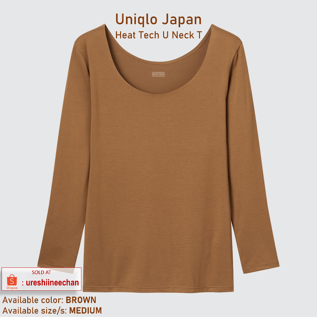 UNIQLO Japan Heat tech U-neck T | Shopee Philippines