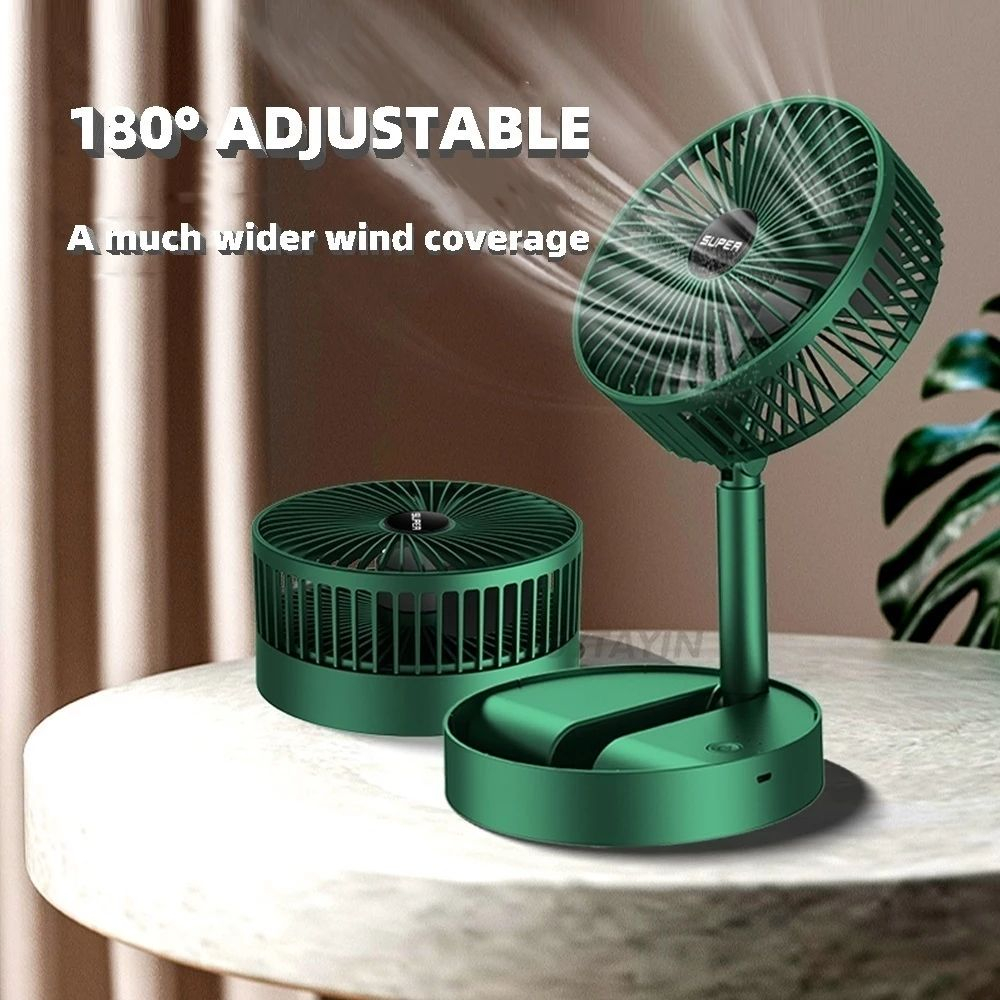 Cooling Desk Electric Fan Small folding fan with USB charging ...