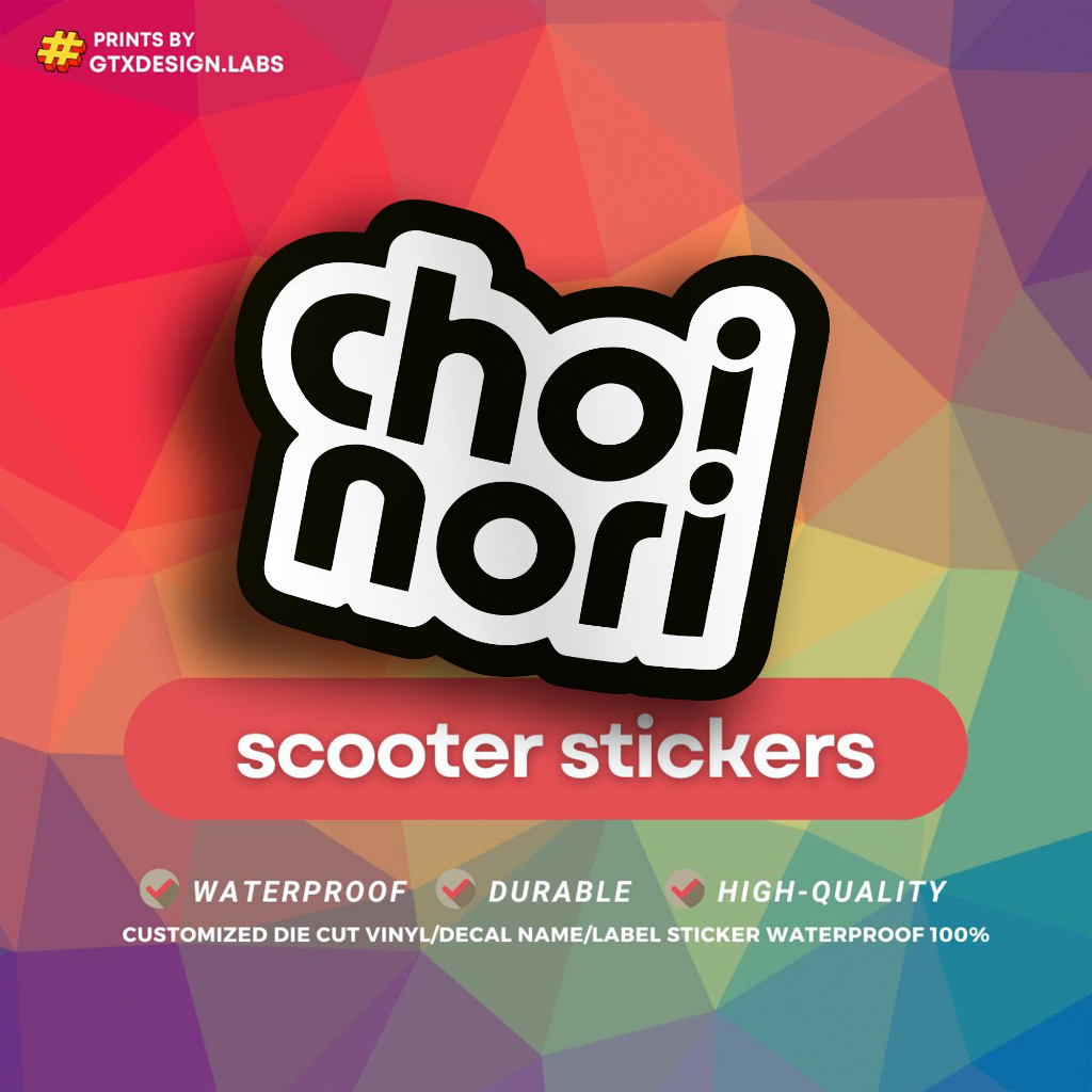 Suzuki Choi Nori 50cc Scooter Decal Sticker Logo 2pcs/ Decal 1pc ...