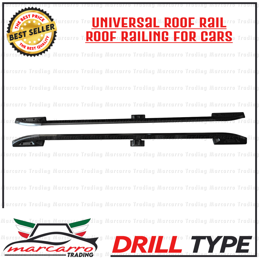 Universal ROOF RAIL / Roof Railing for CARS Black | Shopee Philippines