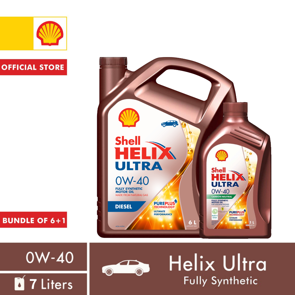 Shell Helix Ultra Diesel 0W-40 6+1Liters | Shopee Philippines