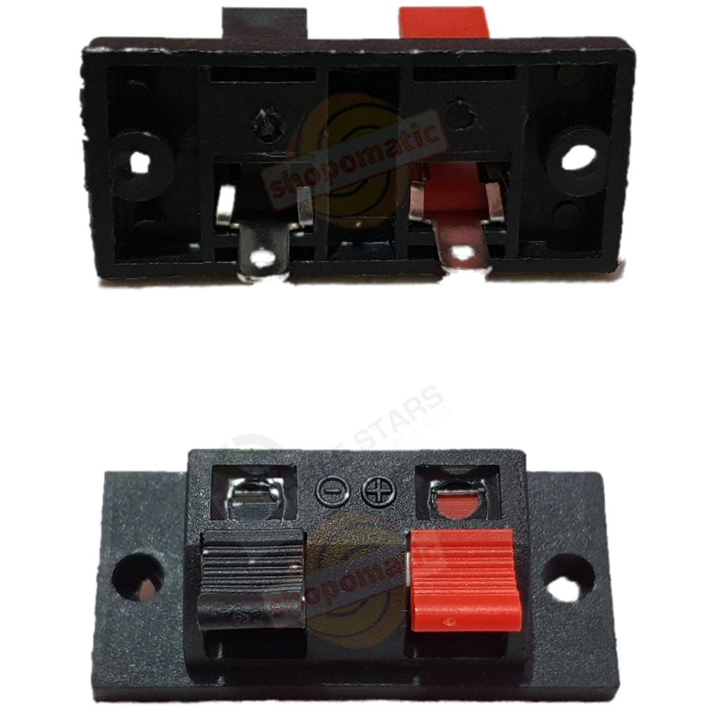🟧2pcs Speaker Terminal 2 Way Spring Push Release Connector Speaker ...