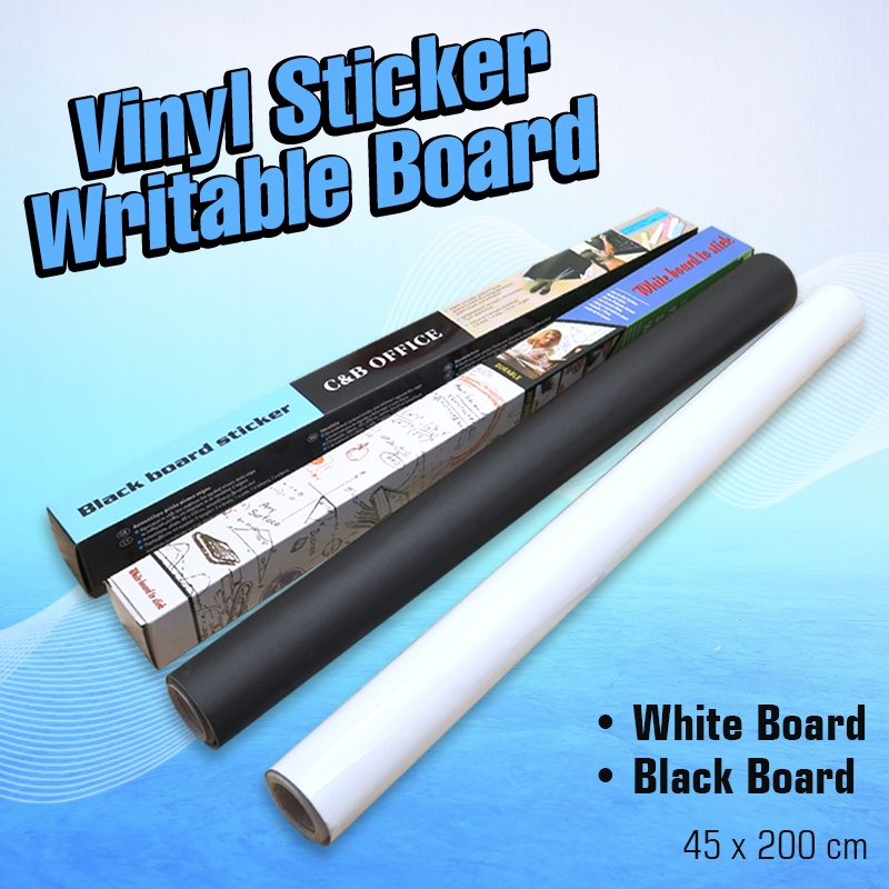 Sticker Blackboard Whiteboard Removable Vinyl 45x200cm | Marker ...