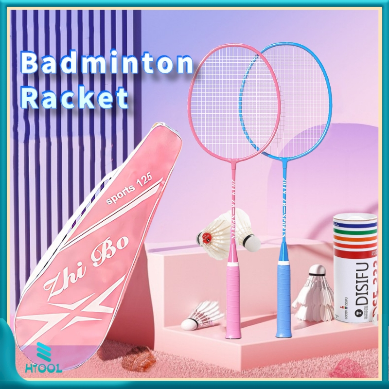 Badminton Racket Set 2pcs Double Racket Badminton Set | Shopee Philippines