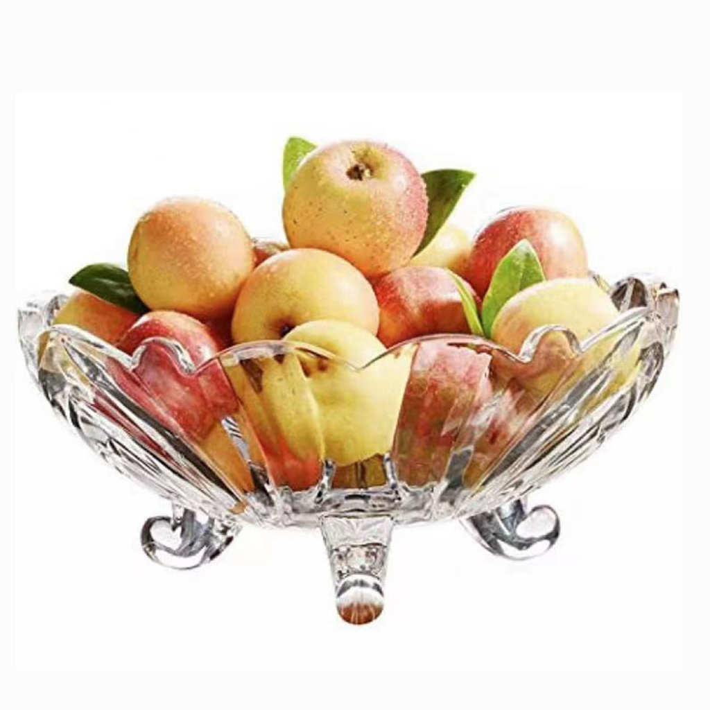 23cmHome Table Hotel Center Table Display Fruit Glass Bowl Clear Fruit ...