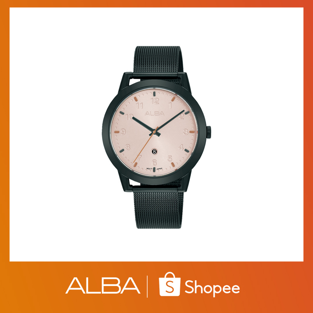 ALBA Philippines Pink Dial Stainless Steel Mesh Strap AH7Z49X1 Quartz ...