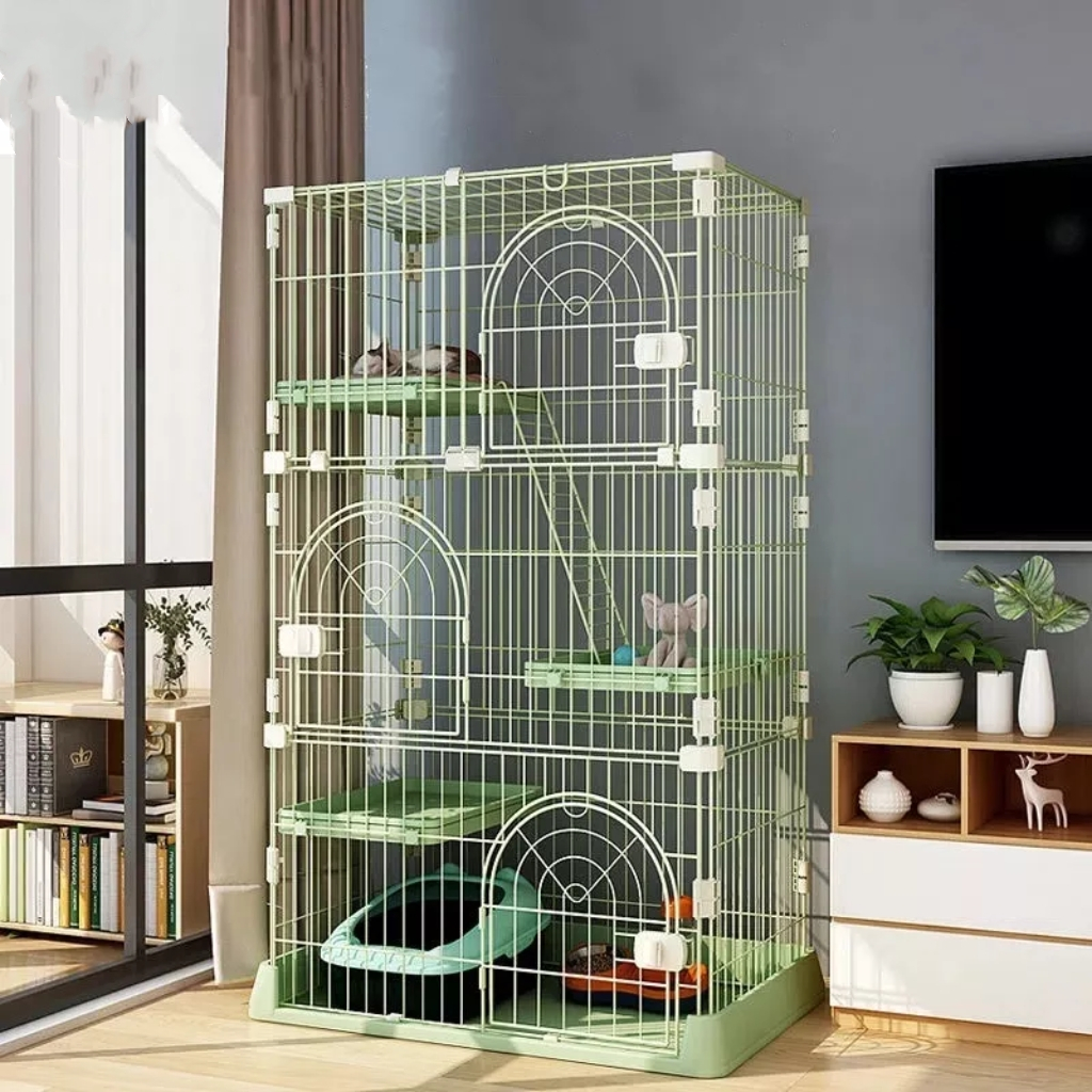 Cat cage Household super space multi-storey small cat house kitten ...