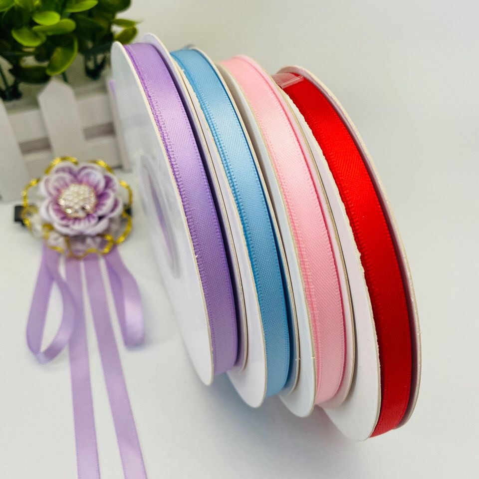 6mm Satin Ribbon Roll Gift Packaging Ribbon Flower Making DIY Holiday ...