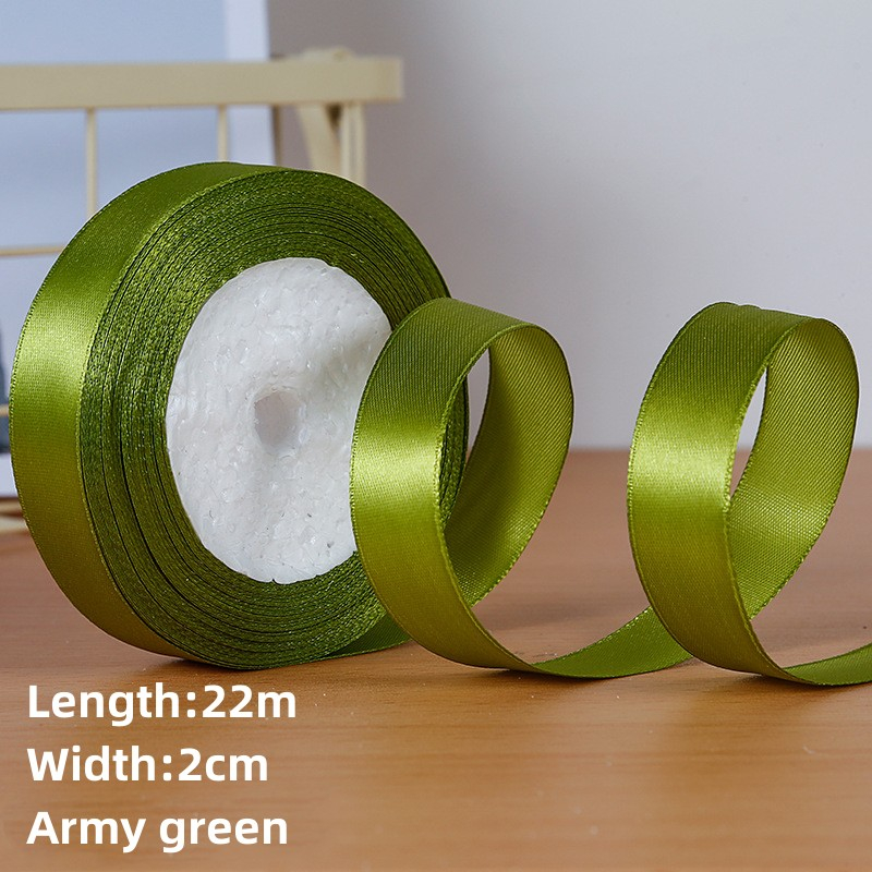 2cm Satin Ribbon Roll Gift Packaging Ribbon Flower Making DIY Holiday ...