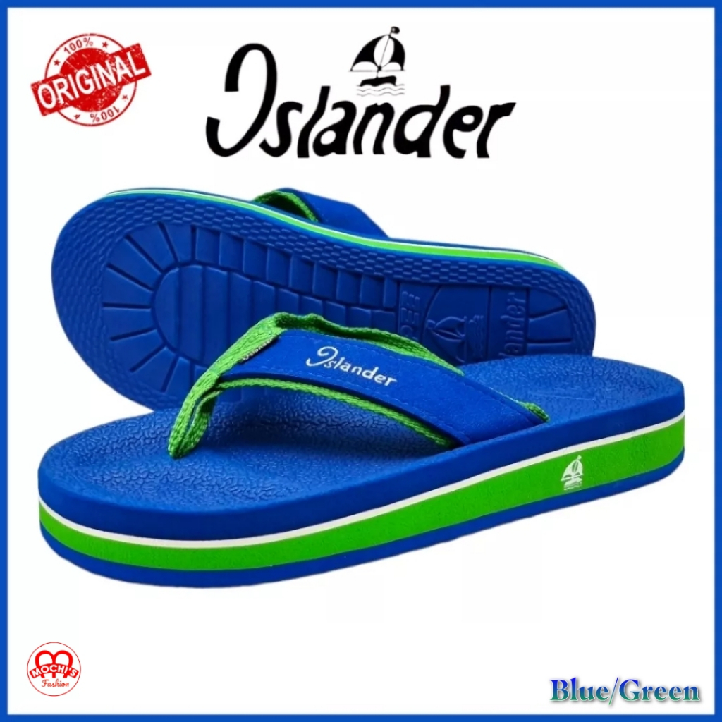 Islander Classic Men's 'Blue/Green' Round Toe Non-Slip soles ...