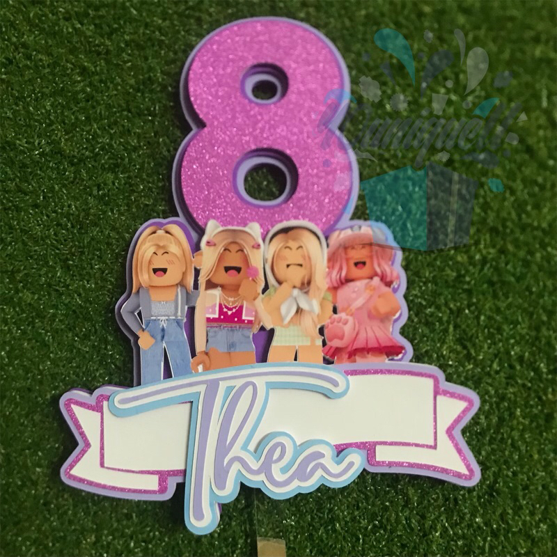 Roblox Girl 3D Cake Topper (Customized Name and Age) | Shopee Philippines