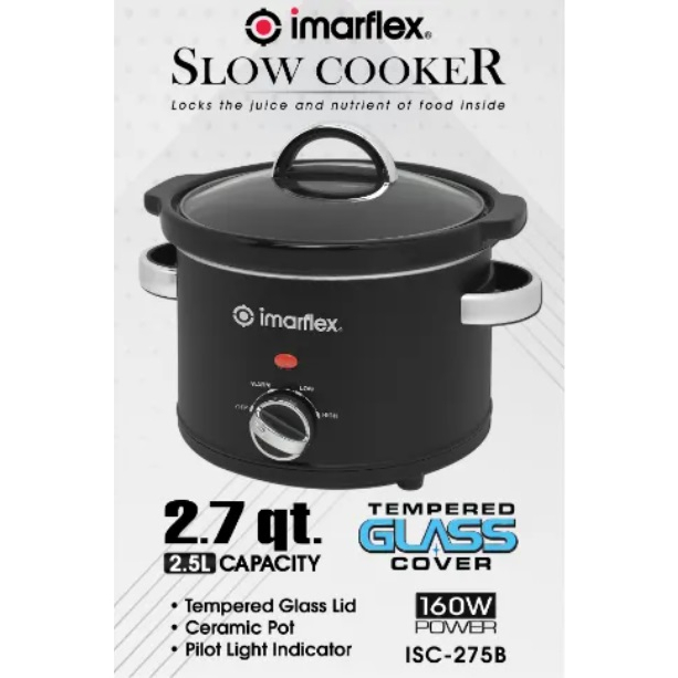 Imarflex ISC-275B Slow Cooker 2.7Qt/2.5L ISC275B (Houseware Express ...