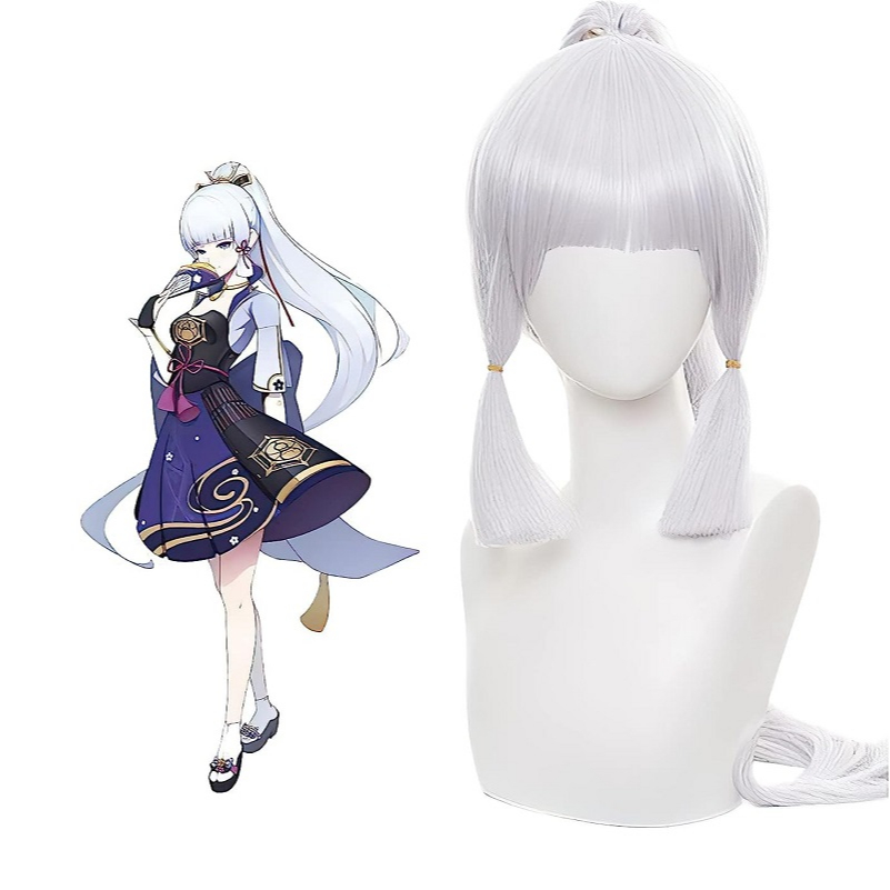 Genshin Impact Kamisato Ayaka Silver Purple Role Playing Wig | Shopee ...