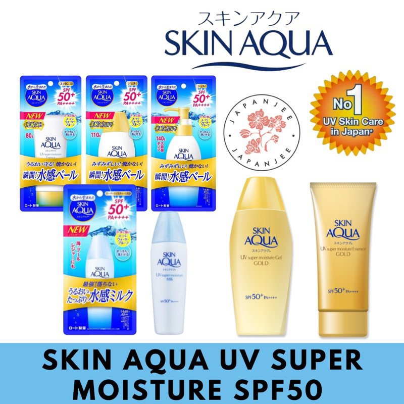 Skin Aqua GOLD UV Super Moisture SPF50 Essence Gel milk | Shopee ...