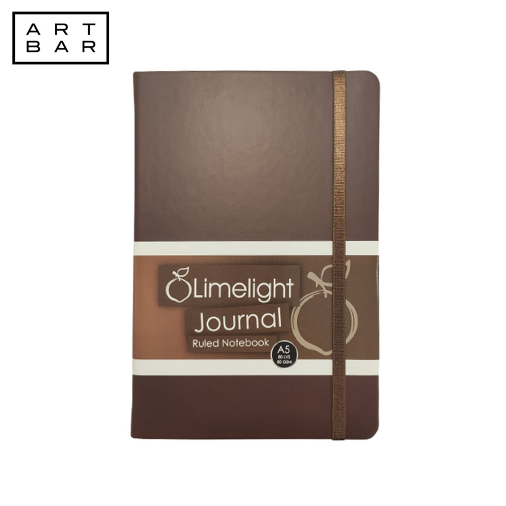Limelight Notebook Padded GT Ruled Brown Hardbound - Art Bar | Shopee ...