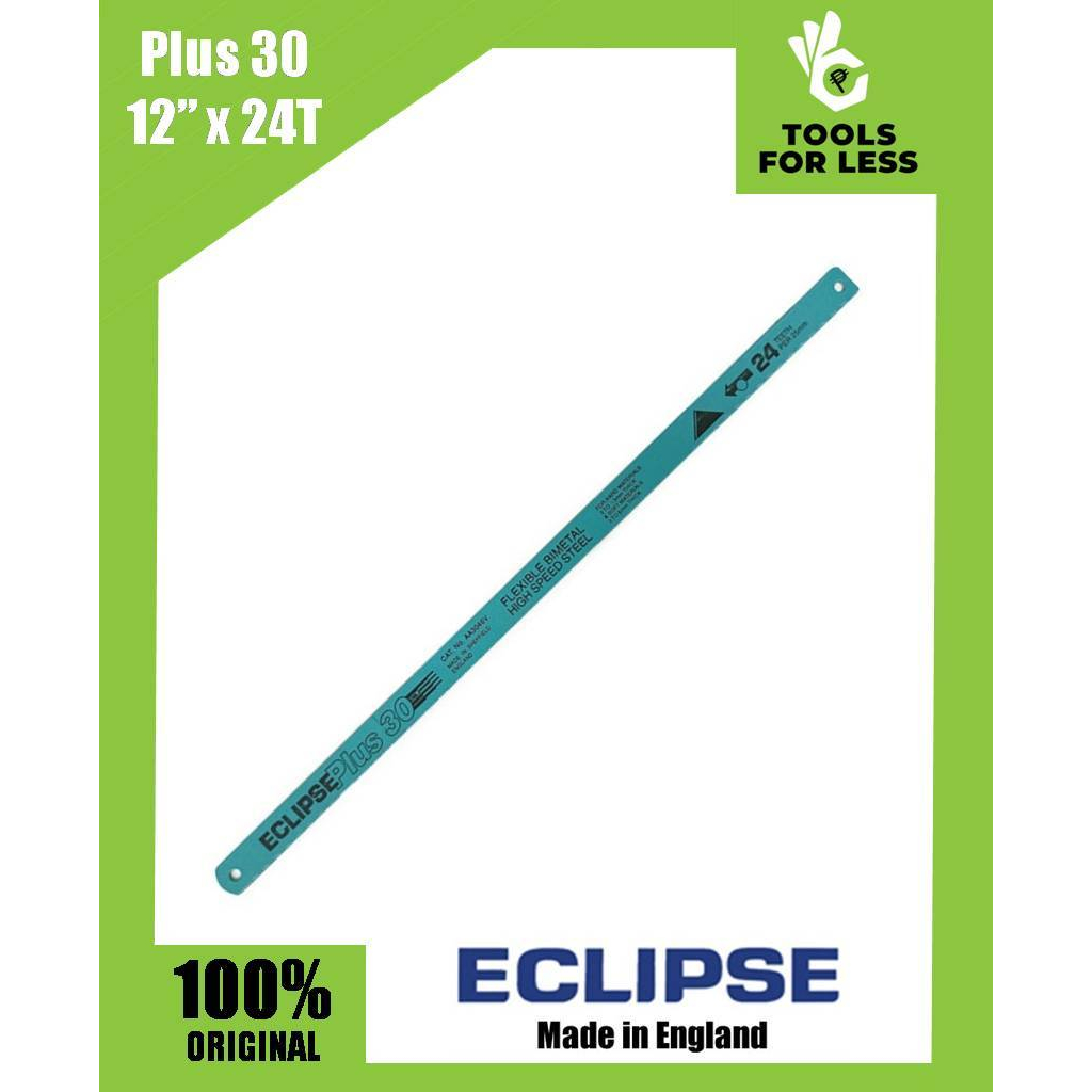 Eclipse Plus30 Bi-metal H.S.S. Hacksaw Blade 12" x 24T Model: AA3046V ...