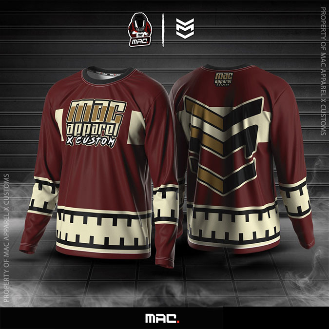 MAC CUSTOMS Riding Jersey, N007, Full Sublimation Long Sleeve, Aircool, Drifit Fabric | Shopee ...
