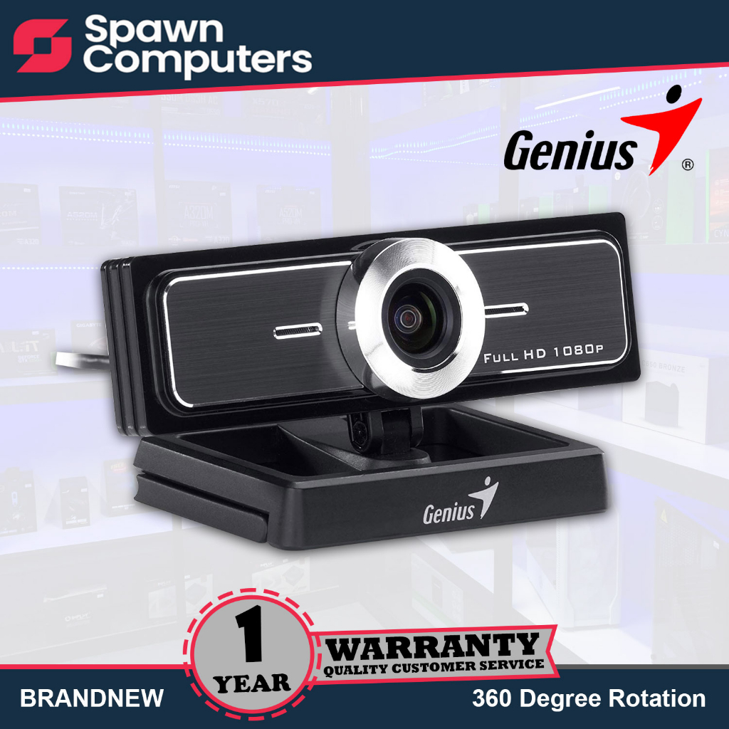 GENIUS WIDECAM F100 1080p Full HD, Ultra Wide Webcam, 360 Degree ...