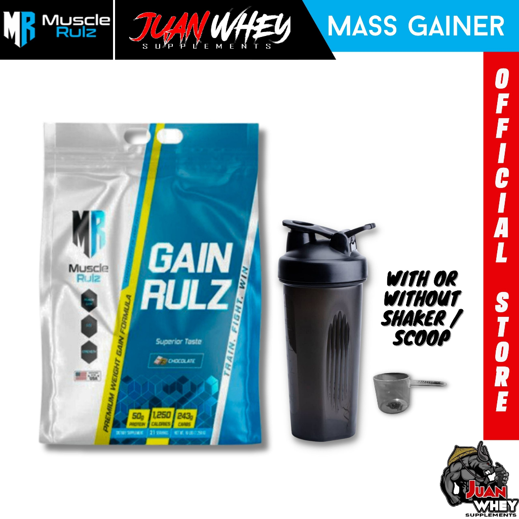 Muscle Rulz - Gain Rulz Mass Gainer 1LB | 2LBS with or without Shaker ...