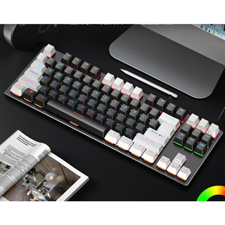 Oreo-Color Mechanical Keyboard 87 104 Keys with Mechanical Switches ...