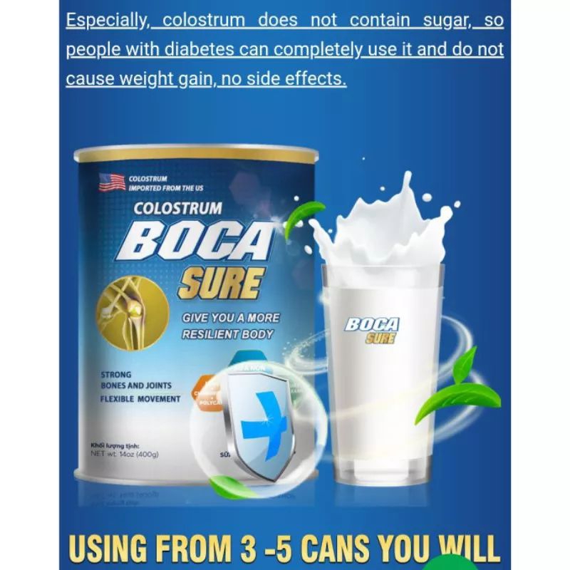 BOCA SURE • Colustrum Milk 400g • For Bone Diseases | Shopee Philippines