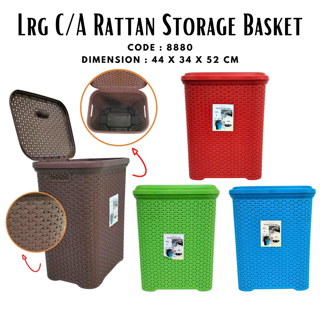 [ON HAND] 8880 LARGE C/A RATTAN STORAGE BASKET/ LAGAYAN NG DAMIT ...