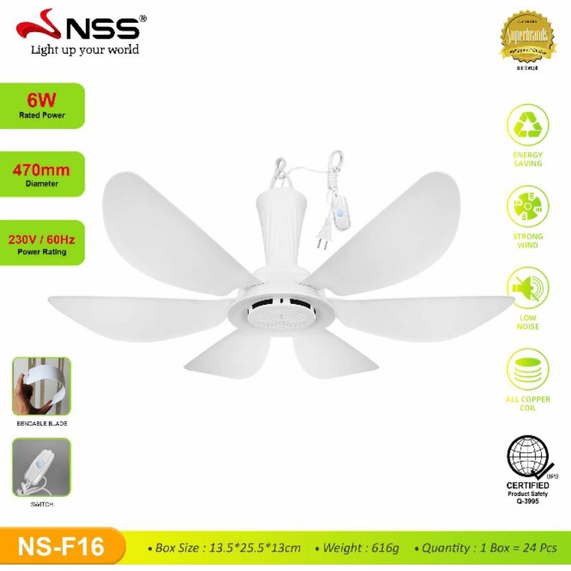 NSS Ceiling Fan F16 (Six Leaves) | Shopee Philippines