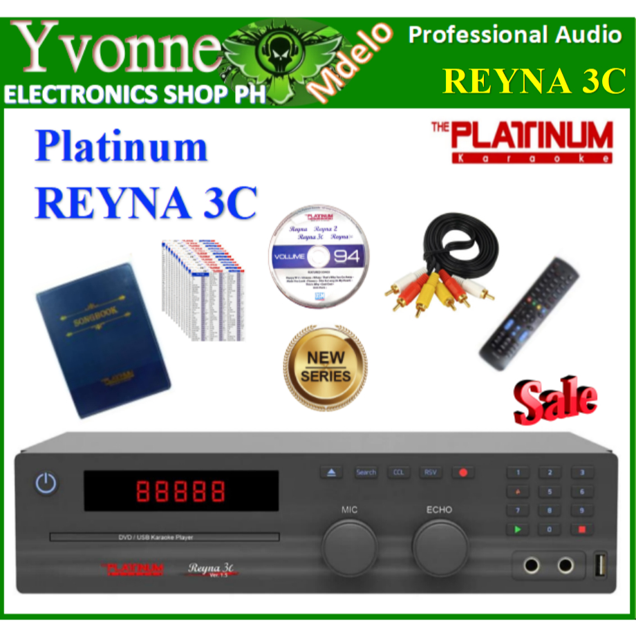 The (reyna 3c platinum player) reyna 3C.Karaoke DVD Player , Free CD Songbook&songlist | Shopee ...
