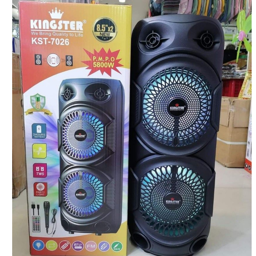 KST-7026 Kingster Karaoke Portable Wireless Bluetooth Speaker with Mic ...