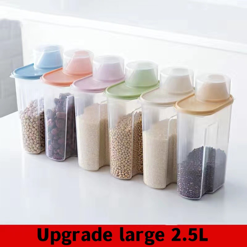 HL Big 2.5L food storage container Kitchen rice dry grain grain flour ...