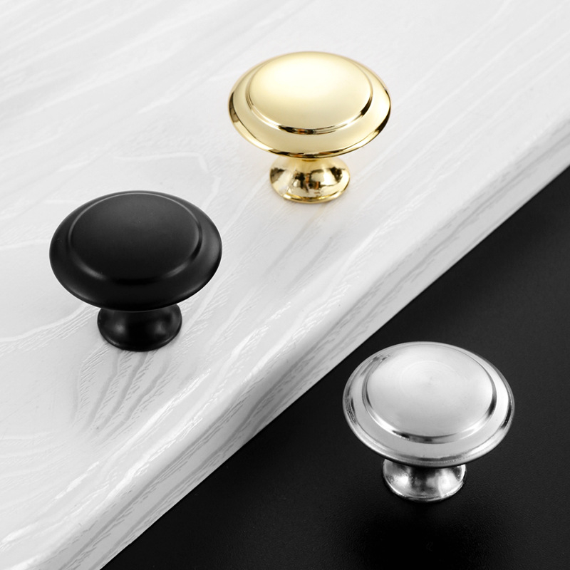 （2PCS）STAINLESS STEEL ROUND CABINET HANDLE Mushroom drawer handle ...