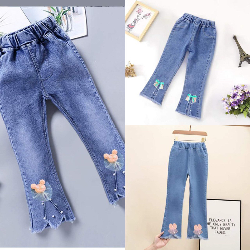 high qualitty denim maong pants for girls 0-13yrs | Shopee Philippines