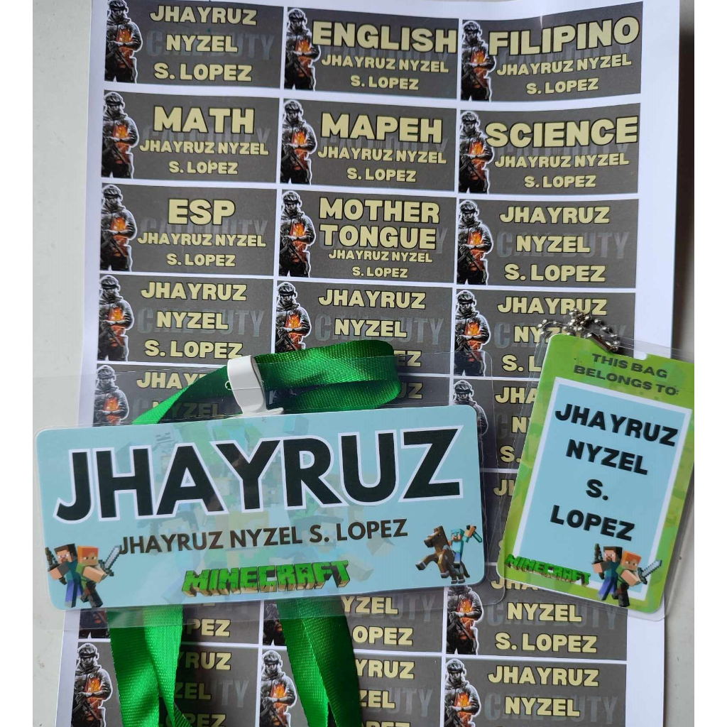 Personalized Student Name Sticker / Subject Sticker label / Customize ...