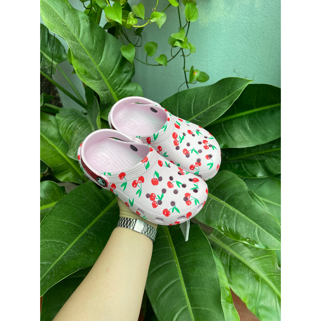 Crocs Classic Food Print Cherry | C12 Only| Original Pair | Shopee ...