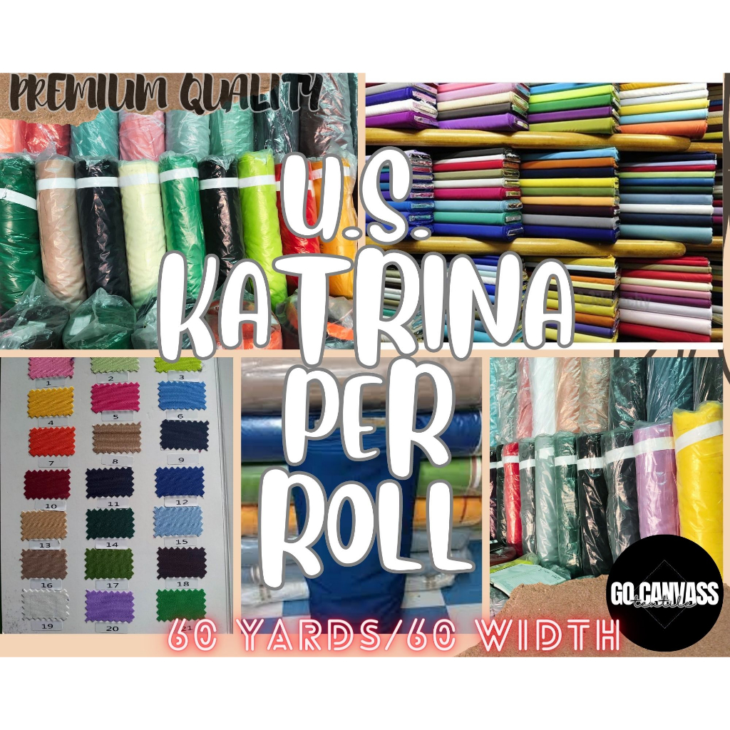 42 Colors U.S. KATRINA PER ROLL l Go Canvass Textile | Shopee Philippines