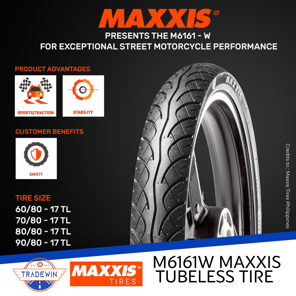 MAXXIS TIRE M6161W | VICTRA S98 ST TUBELESS BY 17/ MA-V6 | M6029W TUBELESS BY 14 | Shopee ...