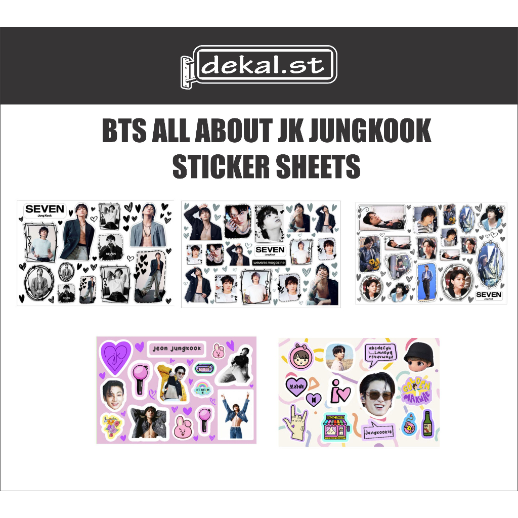 BTS ALL ABOUT JK JUNGKOOK SEVEN STICKER SHEET | Shopee Philippines