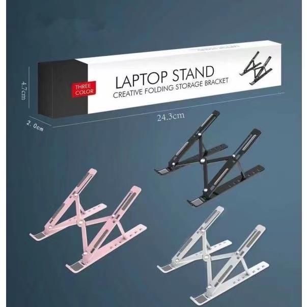 Plastic adjustable laptop stand foldable portable laptop MacBook stand ...