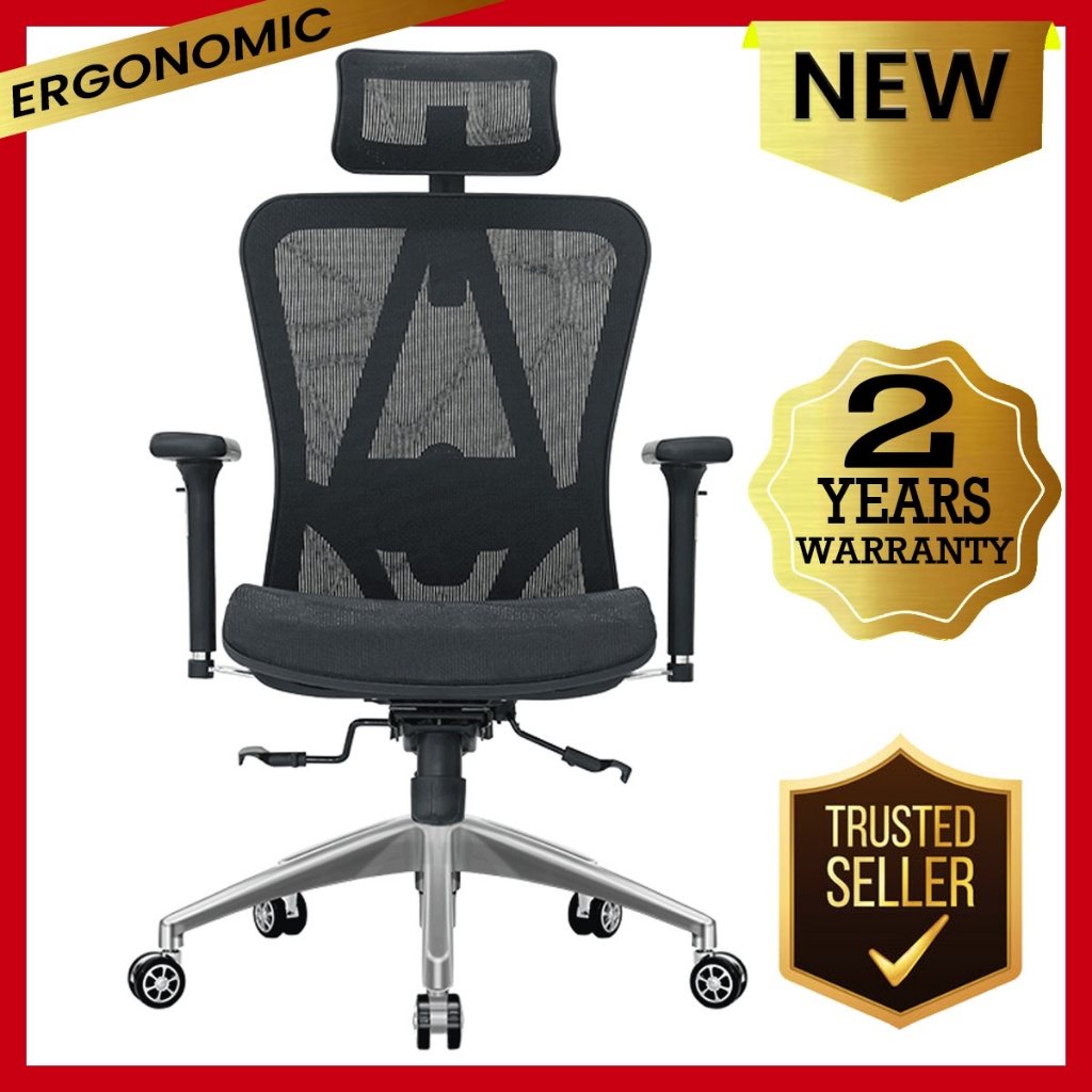 XTM Deluxe-D57 XTM Full Mesh Chair with Seat Slide Aluminum Base (2 ...