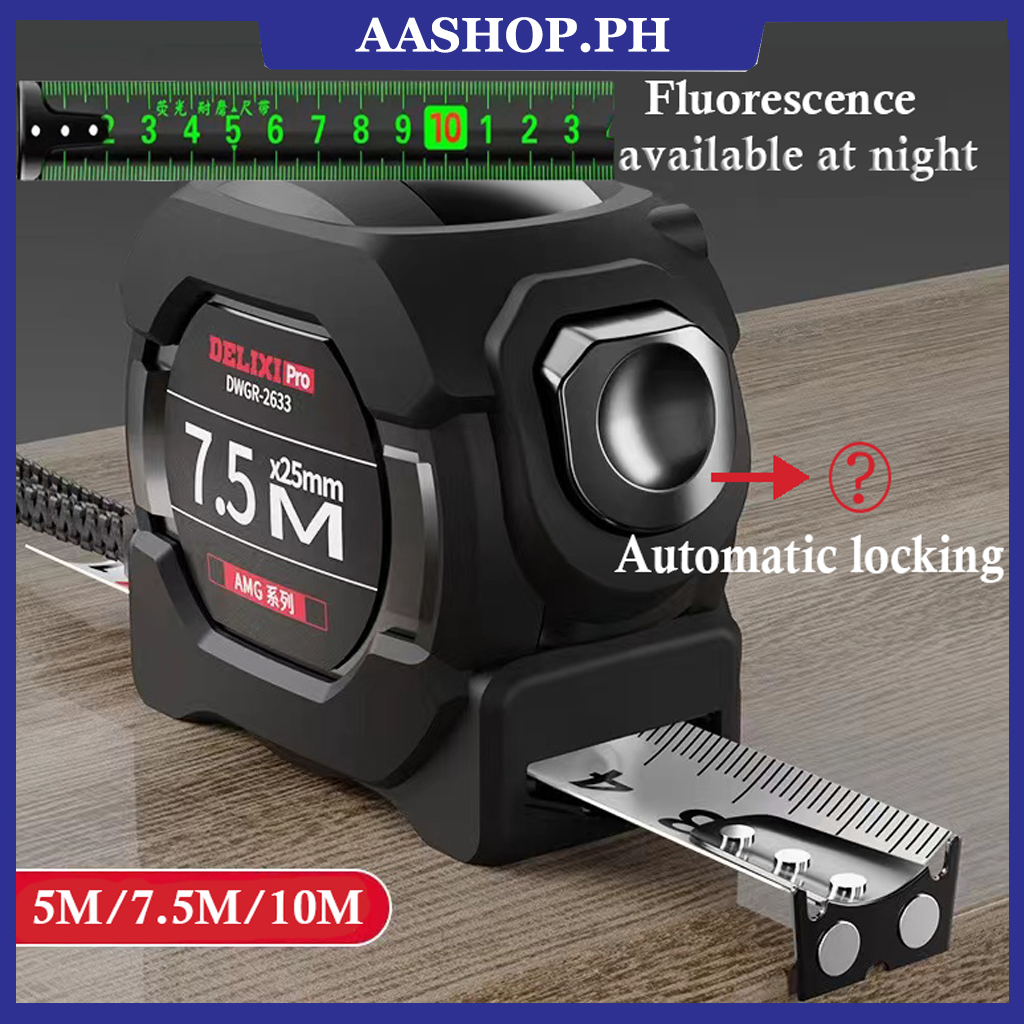 5m/7.5m/10m Steel measuring tape Fluorescerous Portable Self Lock Tape ...