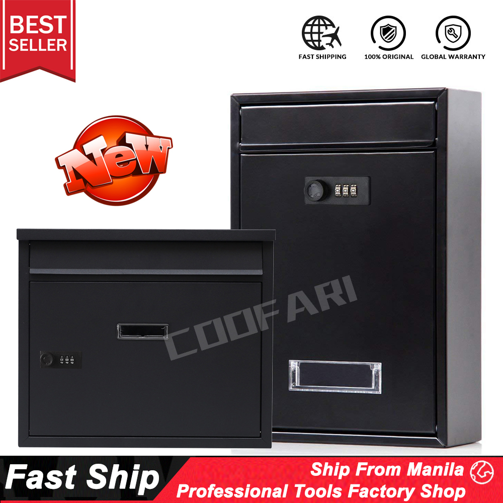 Letter Mailbox Post box with waterproof and Lockable Box with European ...