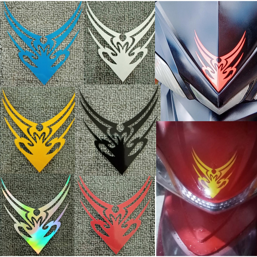 Motorcycle Head Stickers Unique Colorful Laser Stickers Reflective ...