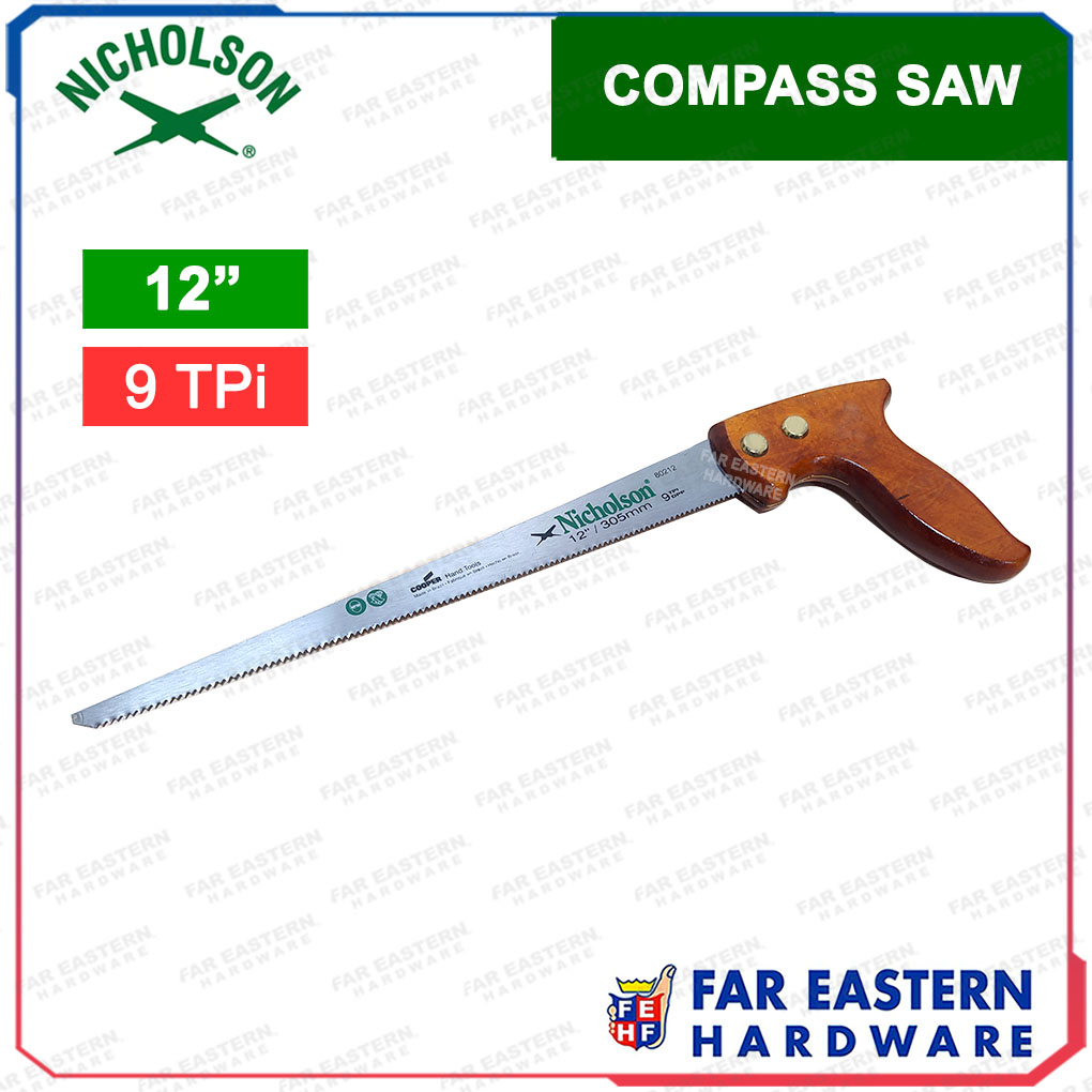 NICHOLSON Compass Saw Wooden Handle 12" 80212 Made in Brazil | Shopee ...