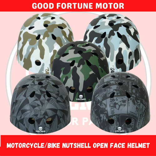 Motorcycle/Bike Nutshell Open Face helmet | Shopee Philippines