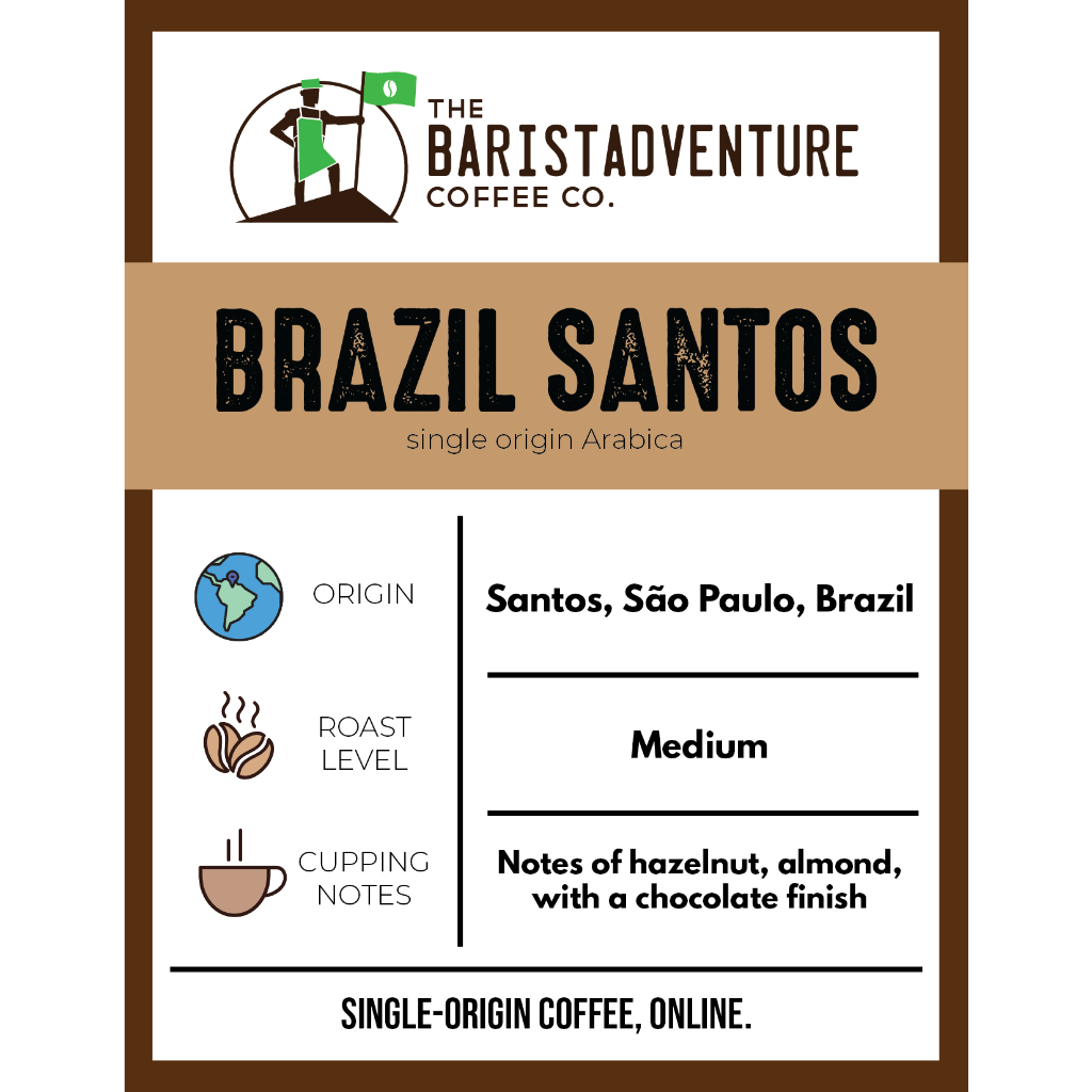 Brazil Santos Single-Origin Coffee Beans (250g/500g/1kg) | Shopee ...
