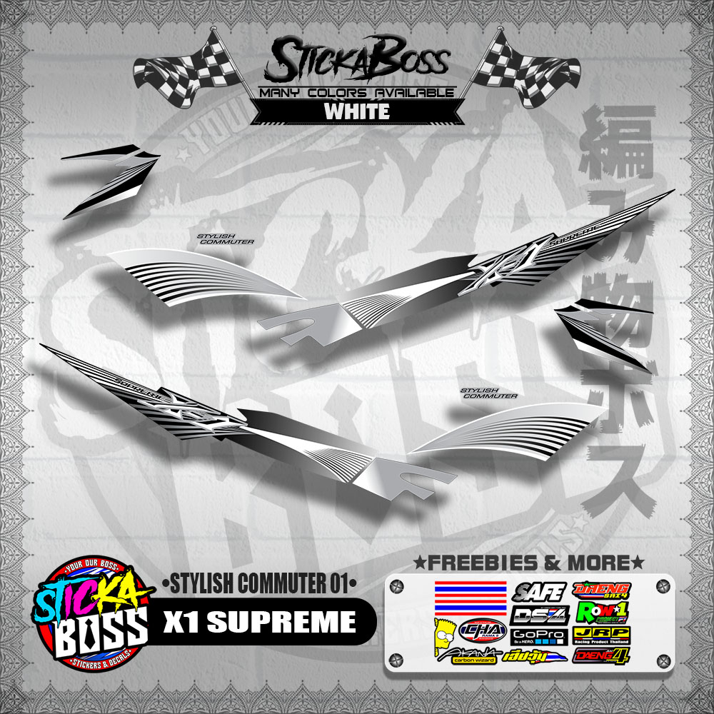 X1 SUPREME DECALS ( STYLISH COMMUTER 01 )【WITH FREEBIES】 | Shopee ...
