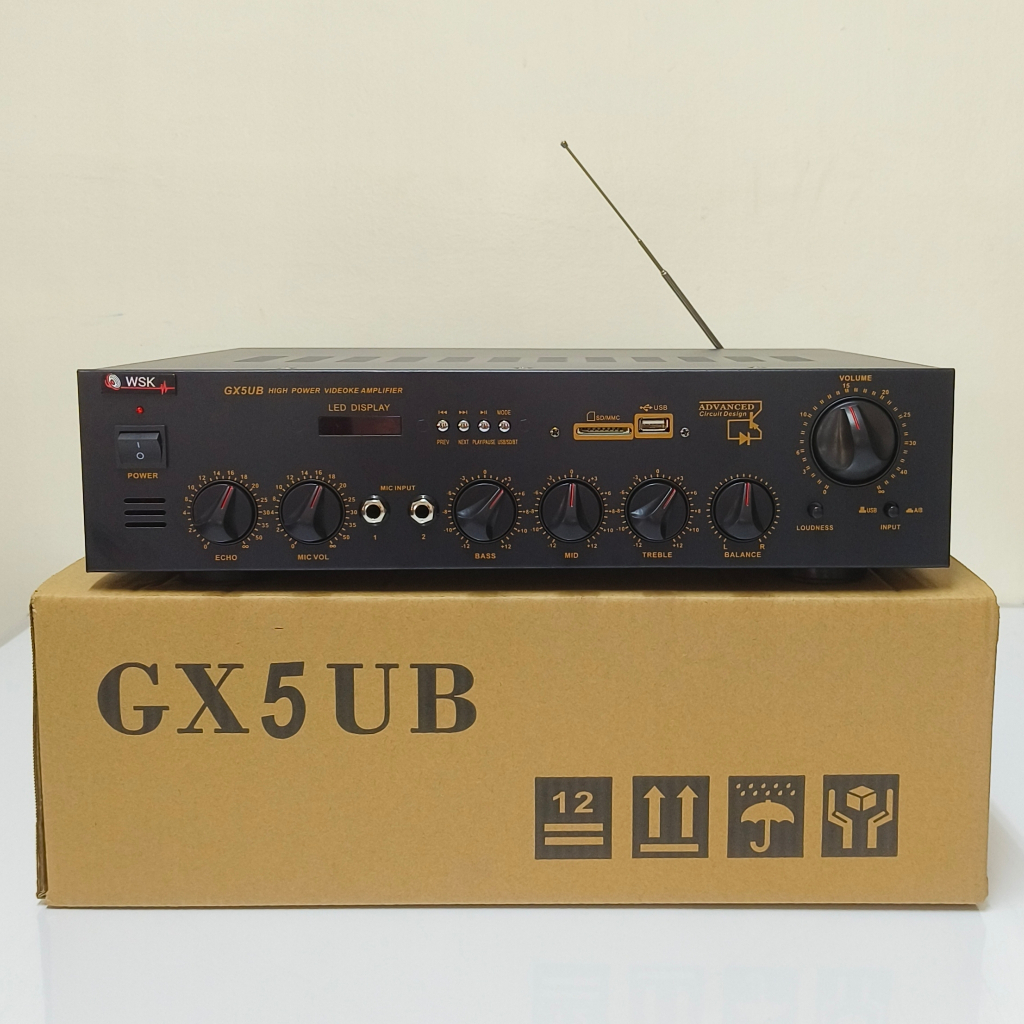 WSK GX-5UB USB/BT/FM Professional High Power Videoke Amplifier | Shopee ...