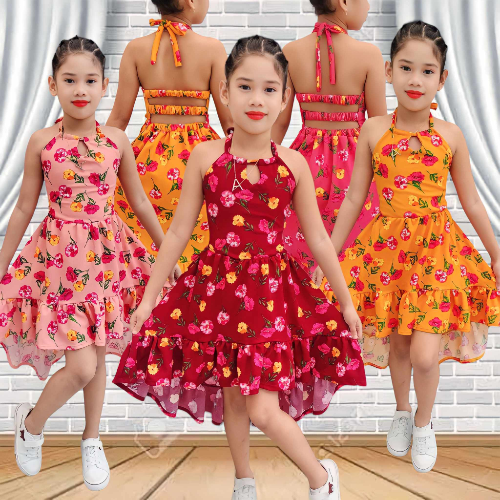 KIKAY TREND I BRIA FIT 5-8 YEARS OLD KIDS GARTER DRESS LONGBACK DRESS ...