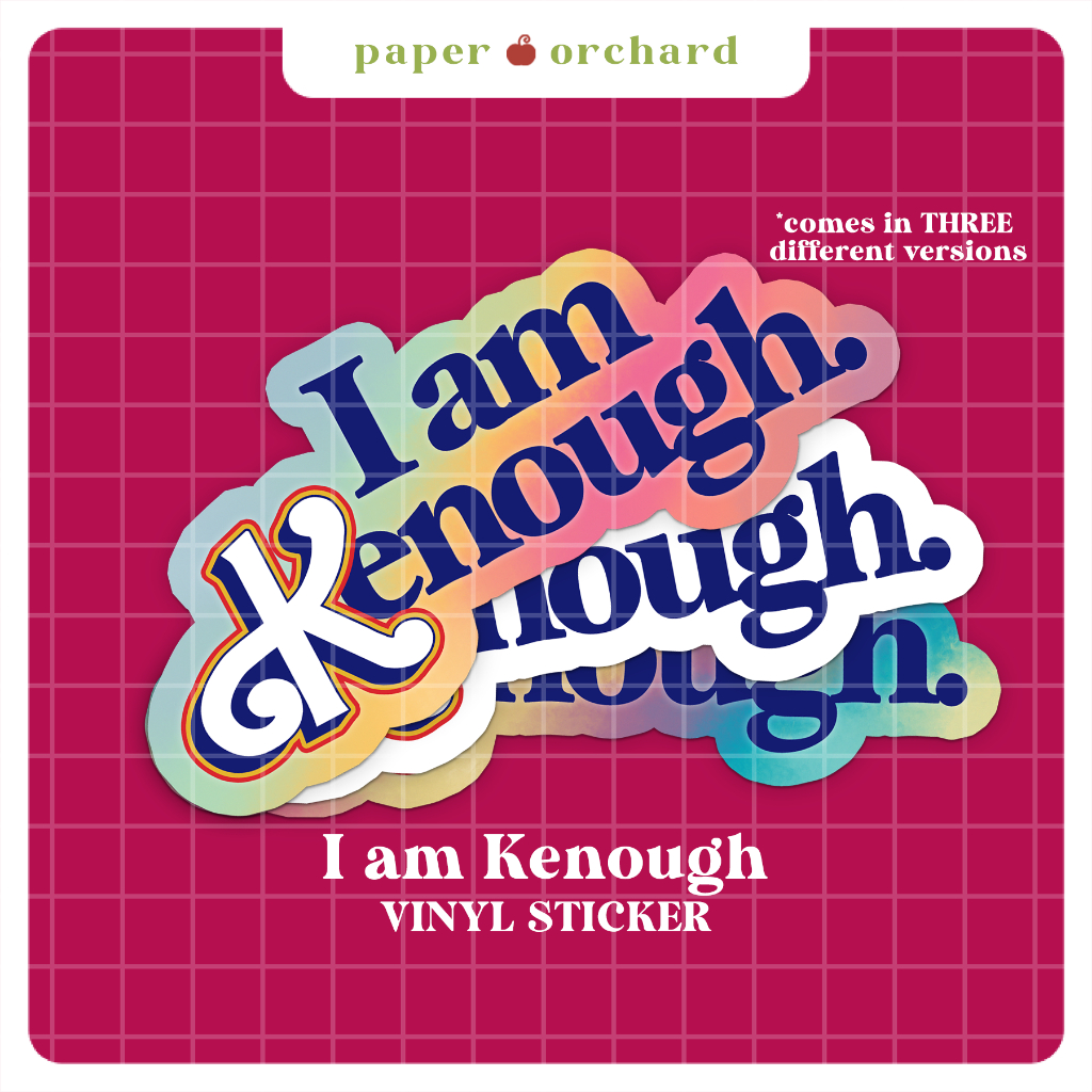 I am Kenough Deco Vinyl Sticker | Barbie the Movie | BD01 ...