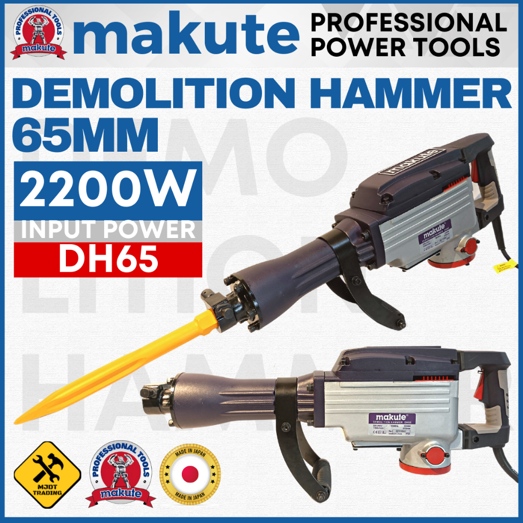 MAKUTE JAPAN HEAVY-DUTY DH65 DEMOLITION JACK HAMMER :2200W | Shopee Philippines